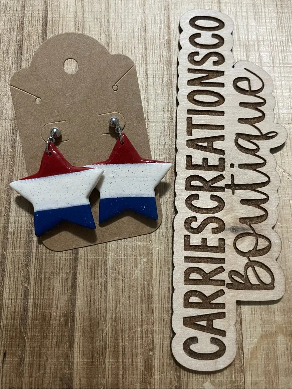 Jewelry | Red White Blue Star Earrings | Poshmark